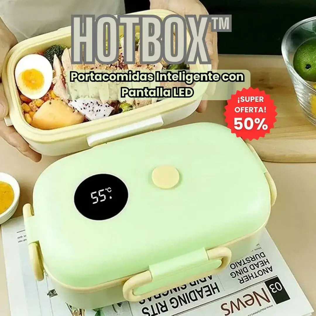 HotBox™ Portacomidas Inteligente con Pantalla LED – MULTICHOICE